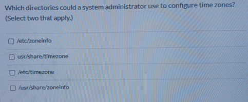 Solved Which directories could a system administrator use to | Chegg.com
