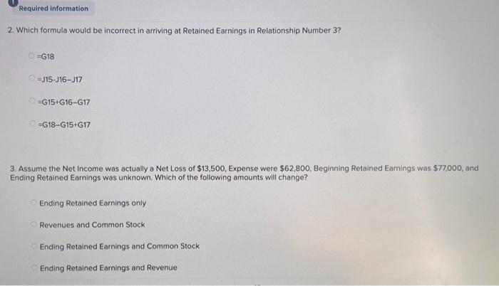 Solved Using your spreadsheet from Part 1, assume the | Chegg.com