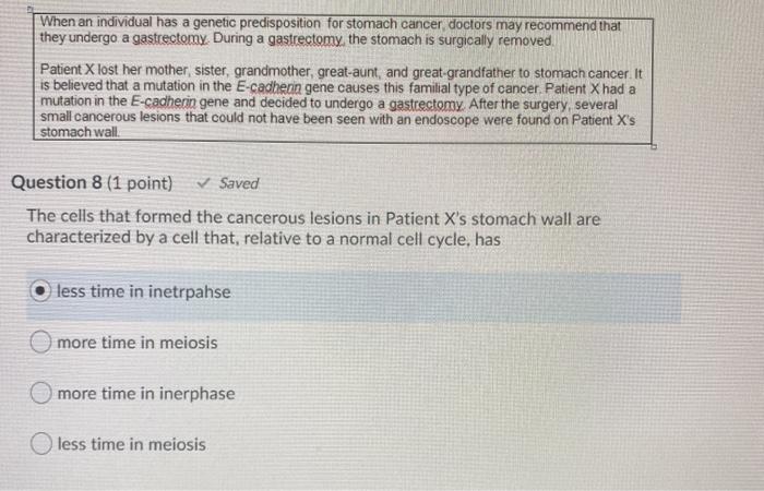 Solved When an individual has a genetic predisposition for | Chegg.com