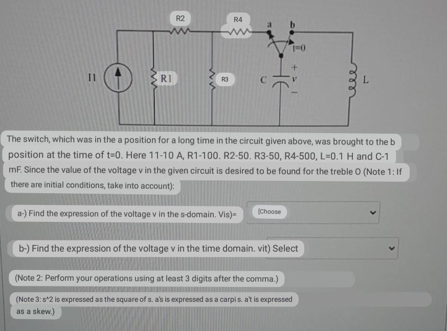 Solved 11 O www RI R2 ww R3 R4 1=0 +41 The switch, which was | Chegg.com