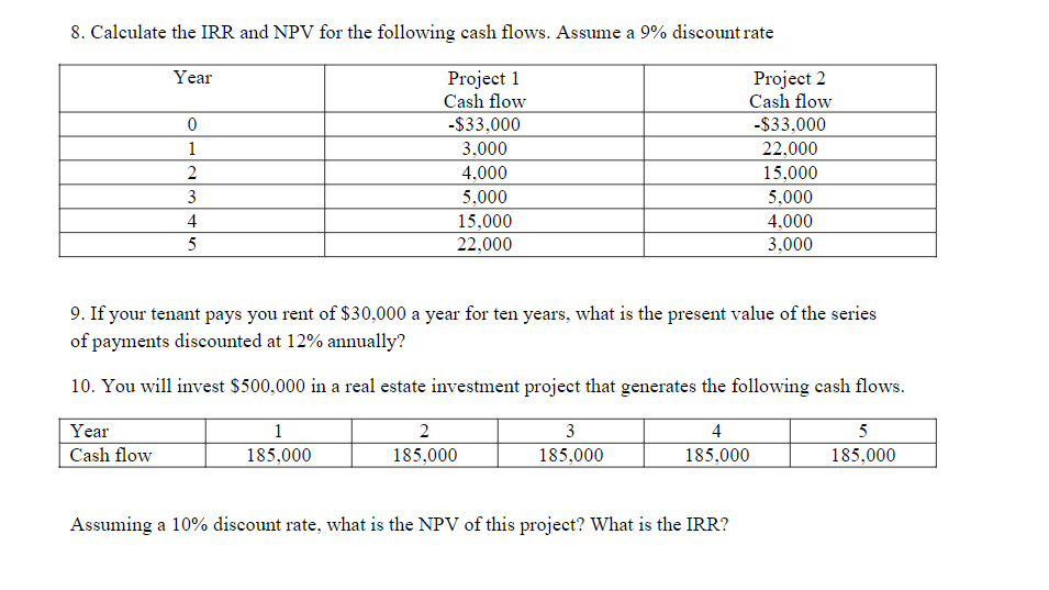 Solved Please solve using Excel and show calculations! | Chegg.com