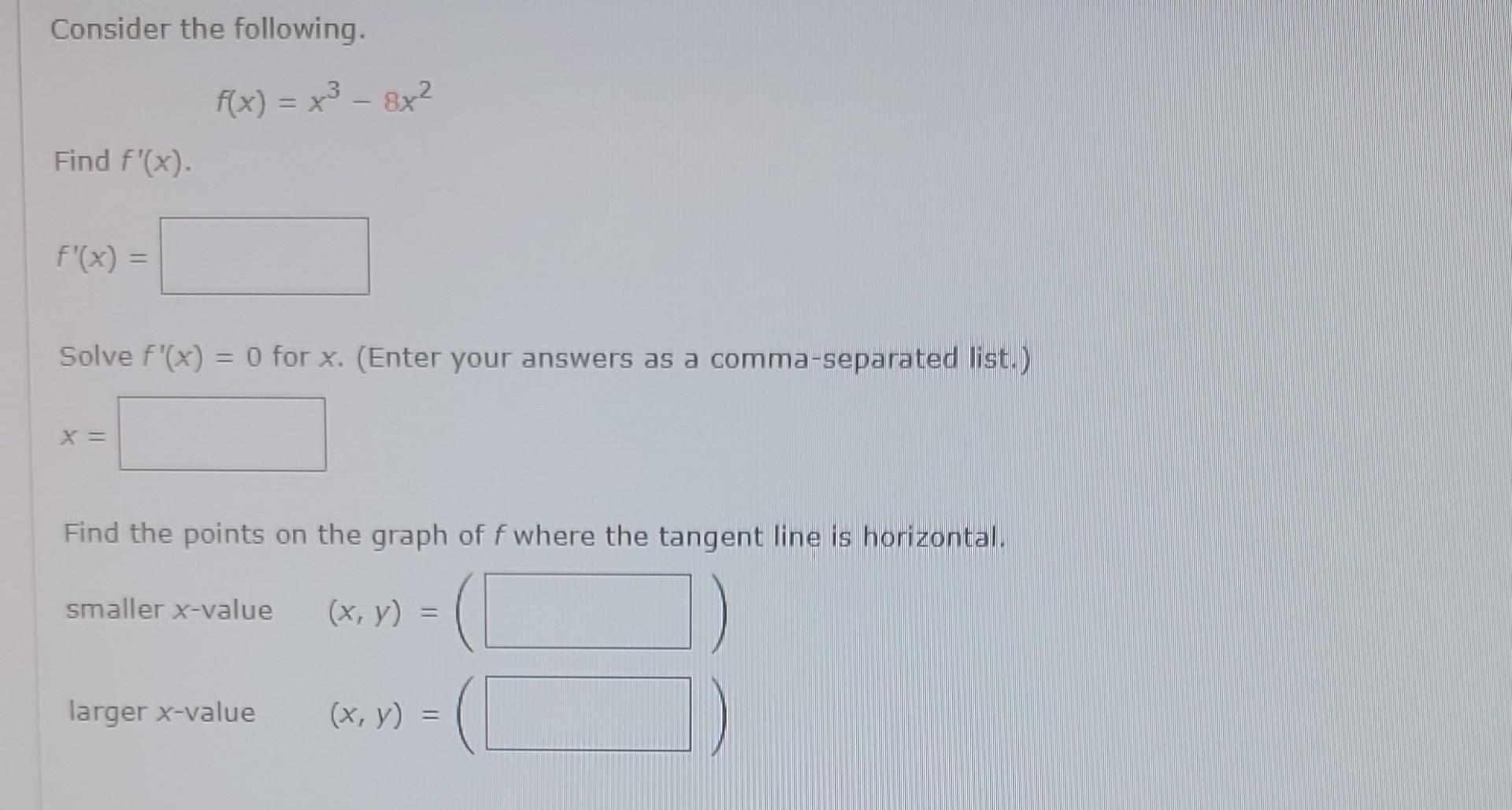 Solved Consider the following. f(x)=x+x1 Find f′(x) f′(x)= | Chegg.com