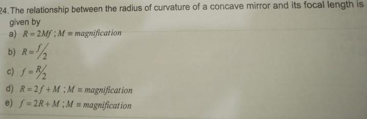 Solved 4. The relationship between the radius of curvature | Chegg.com
