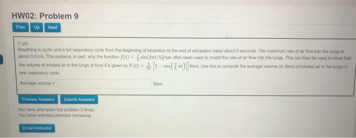 Solved HW02: Problem 9 Prev Up Next (1) Breathing is cyclic | Chegg.com