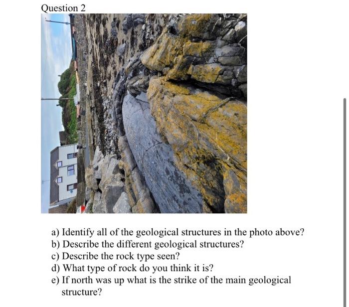 Solved a) Identify all of the geological structures in the | Chegg.com
