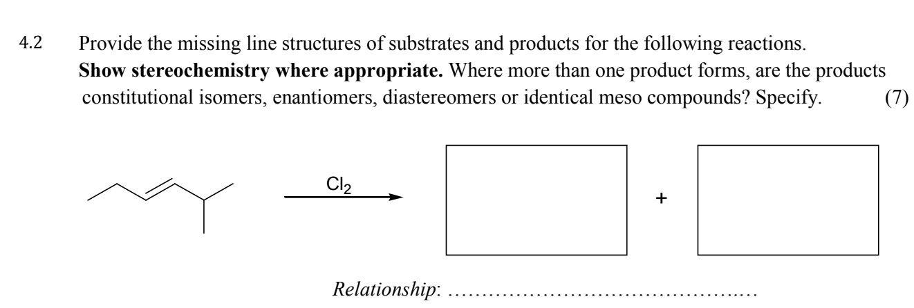 Solved 4.2 ﻿Provide the missing line structures of | Chegg.com