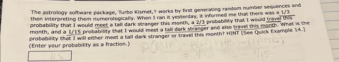 Solved The astrology software package, Turbo Kismet, + works | Chegg.com