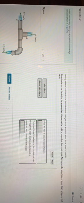 Solved Problem 4.31 Water flows steadily through the pipes | Chegg.com