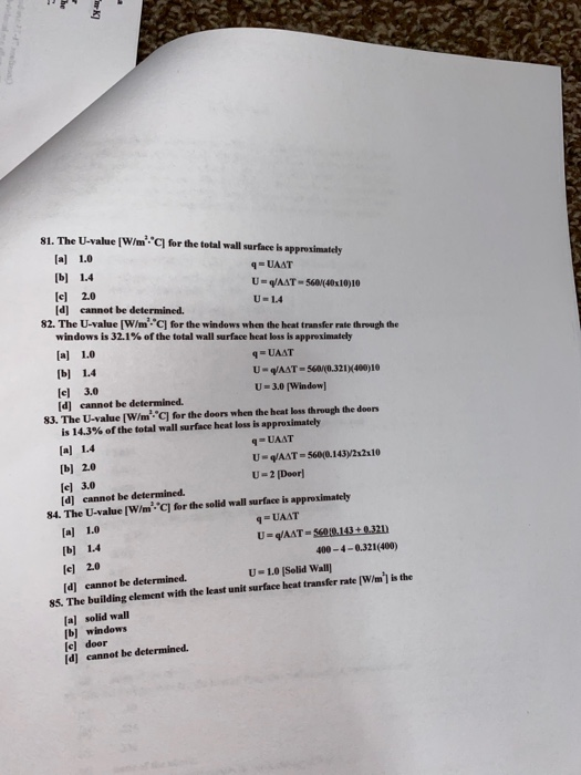 Solved 2H05 + PDP Questions 81-85 are based on a wall that | Chegg.com