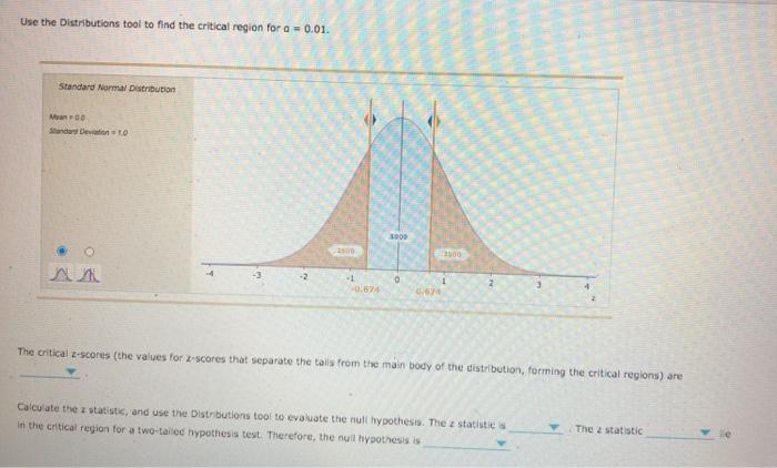Use the Distributions tool to find the critical | Chegg.com