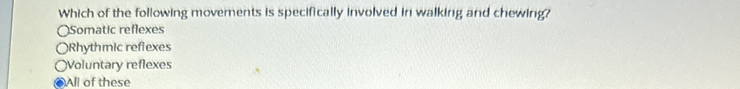 Solved Which of the following movements is specifically | Chegg.com
