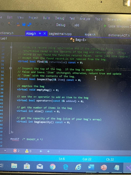 Edit View Build Project 2 Toos Debug_Test Ana yze | Chegg.com