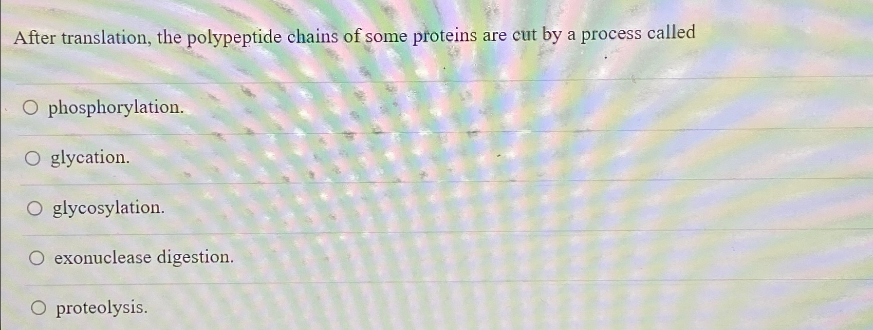 Solved After translation, the polypeptide chains of some | Chegg.com