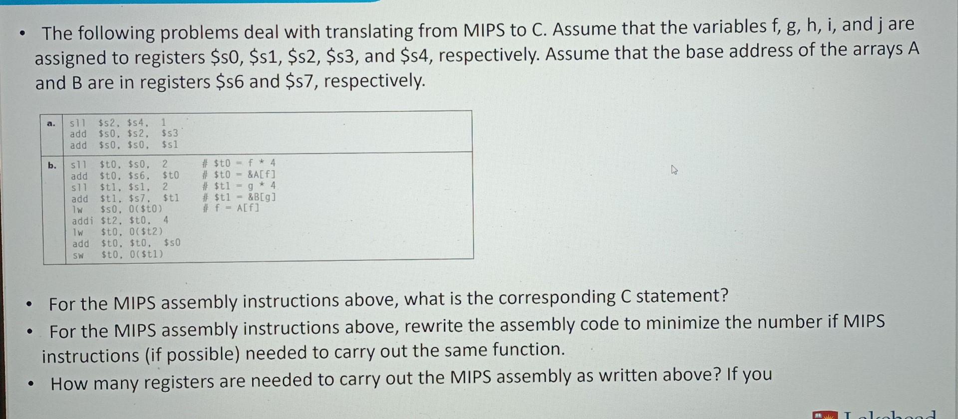 Solved - The following problems deal with translating from | Chegg.com