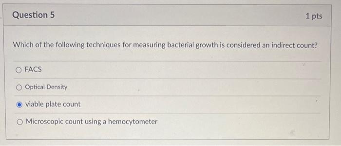 Solved Which of the following techniques for measuring | Chegg.com