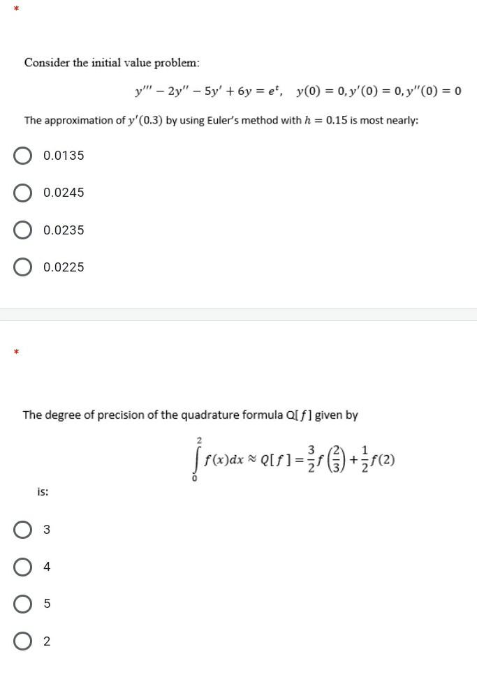 Solved Consider the initial value problem: y" - 2y" - 5y' + | Chegg.com