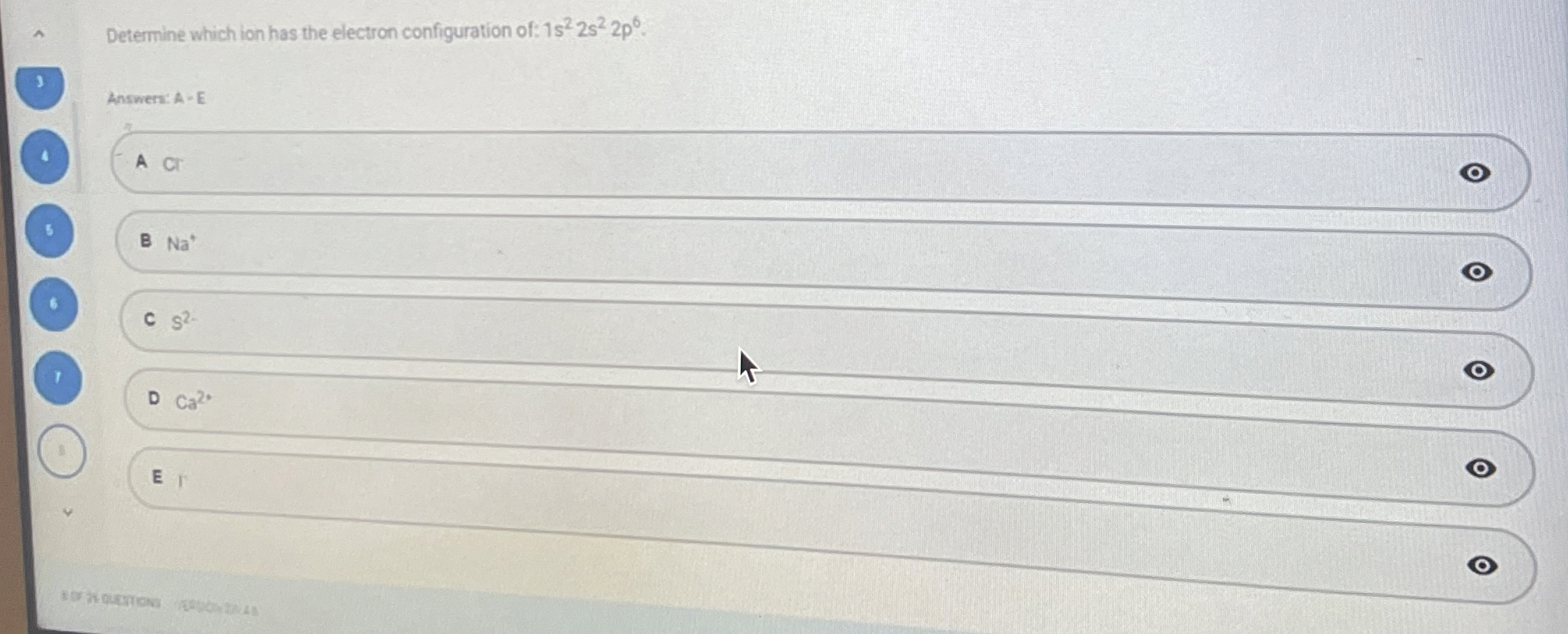 Solved Determine which ion has the electron configuration | Chegg.com