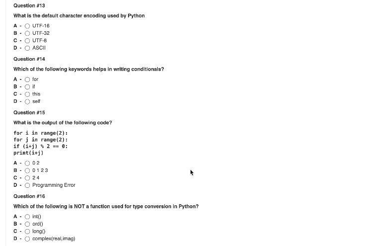 Solved Question #13What is the default character encoding | Chegg.com