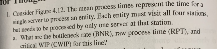 Solved 1. Consider Figure 4.12. The mean process times | Chegg.com