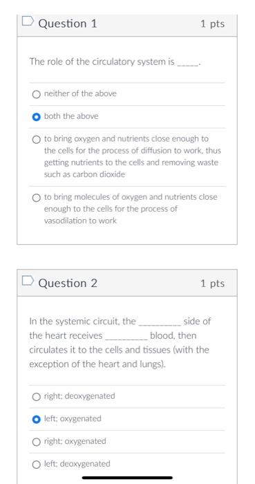 Solved The role of the circulatory system is neither of the | Chegg.com