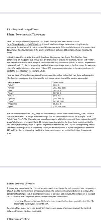 Solved i want the extreme contrast code and the test | Chegg.com