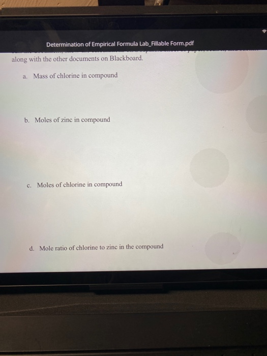 Solved p 29 Determination of Empirical Formula Lab_Fillable | Chegg.com