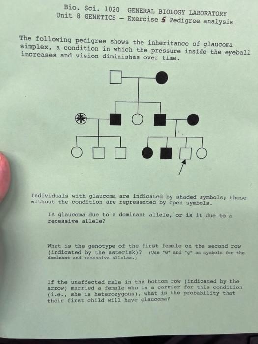 Solved Bio. Sci. 1020 GENERAL BIOLOGY LABORATORY Unit 8 | Chegg.com