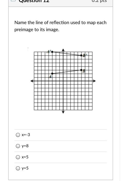 Solved Name the line of reflection used to map each preimage | Chegg.com