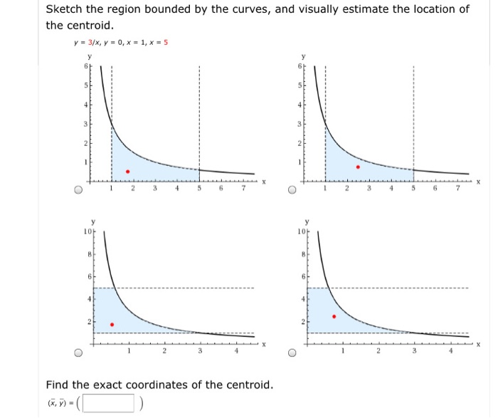 Solved Sketch the region bounded by the curves, and visually | Chegg.com