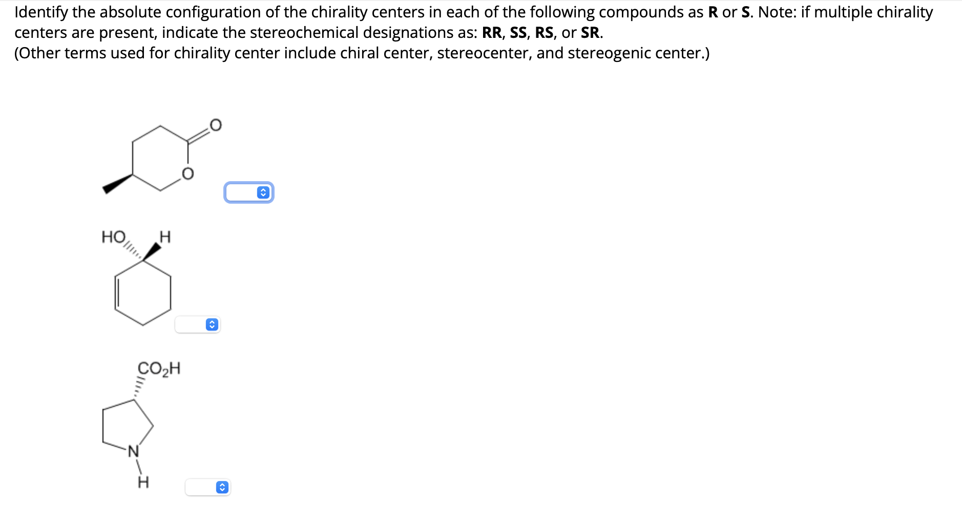 Solved Identify the absolute configuration of the chirality | Chegg.com