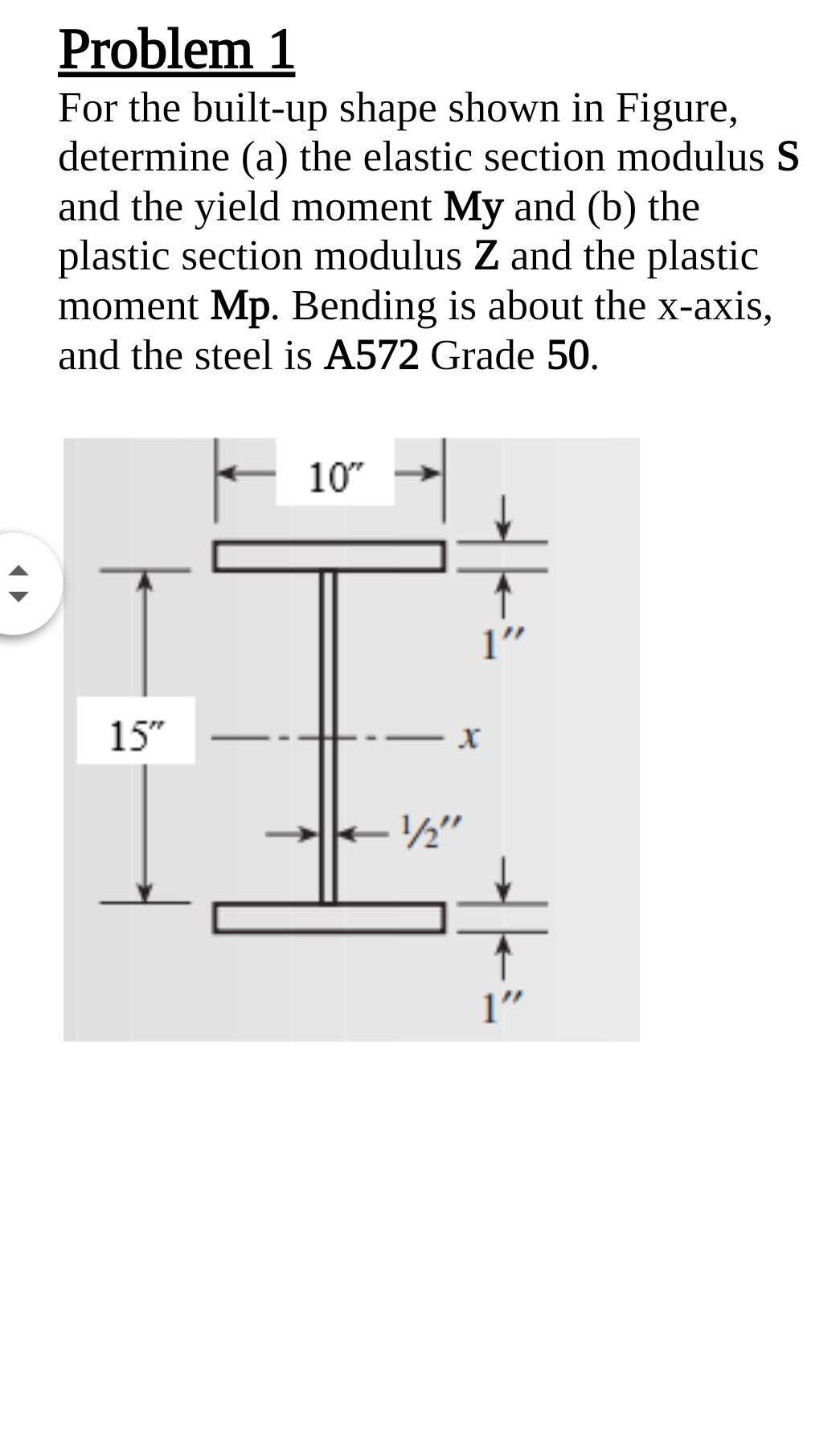 Solved Problem 1 For the built-up shape shown in Figure, | Chegg.com