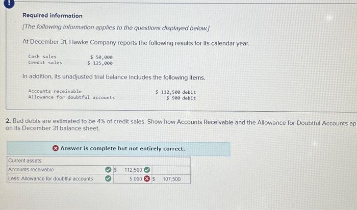 Solved The bad debts are estimated to be 4% of credit sales. | Chegg.com