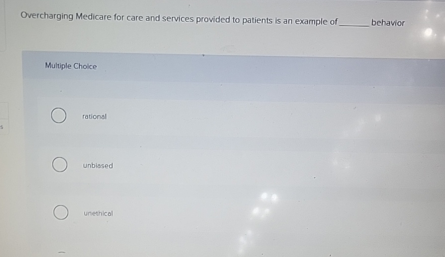 Solved Overcharging Medicare for care and services provided | Chegg.com