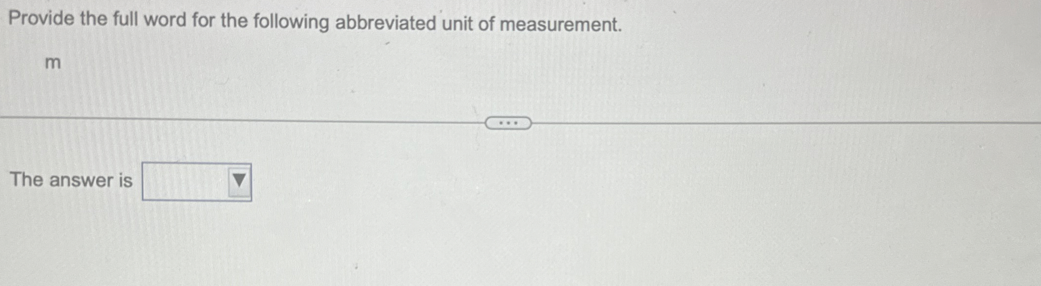 Solved Provide the full word for the following abbreviated | Chegg.com