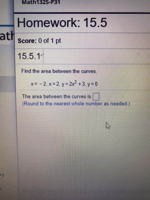 Solved Math 1325-P31 Homework: 15.5 ath Score: 0 of 1 pt | Chegg.com