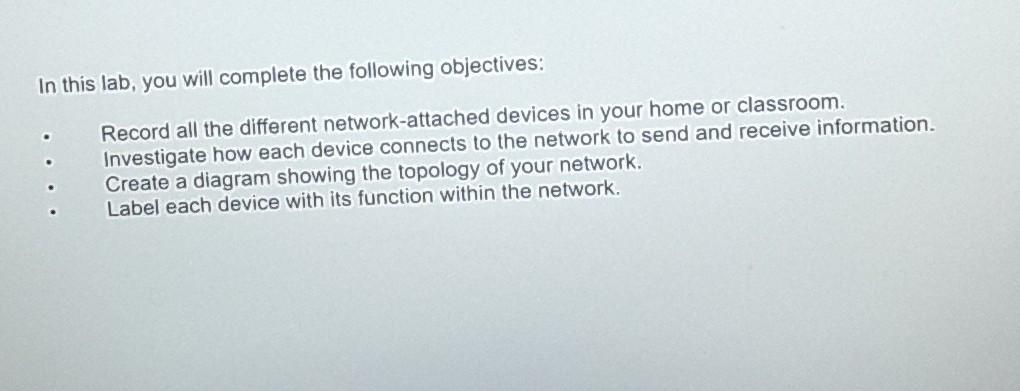 Solved In this lab, you will complete the following | Chegg.com