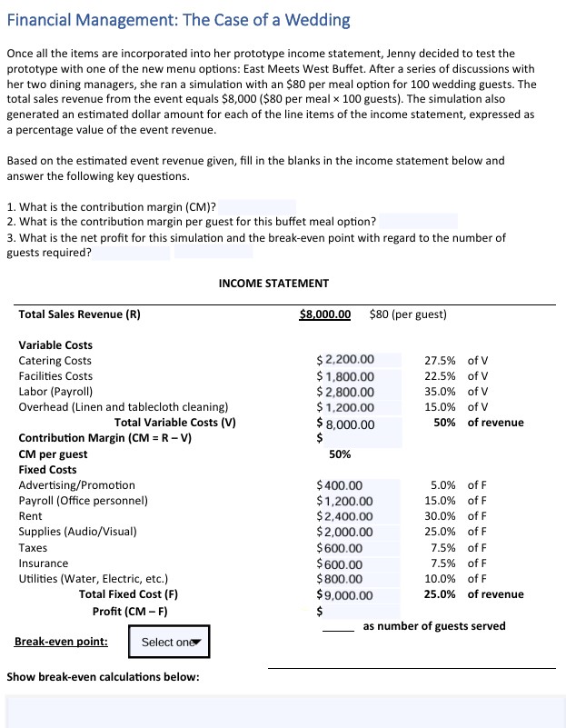 Solved by an EXPERT Financial Management: The Case of a WeddingOnce all ...