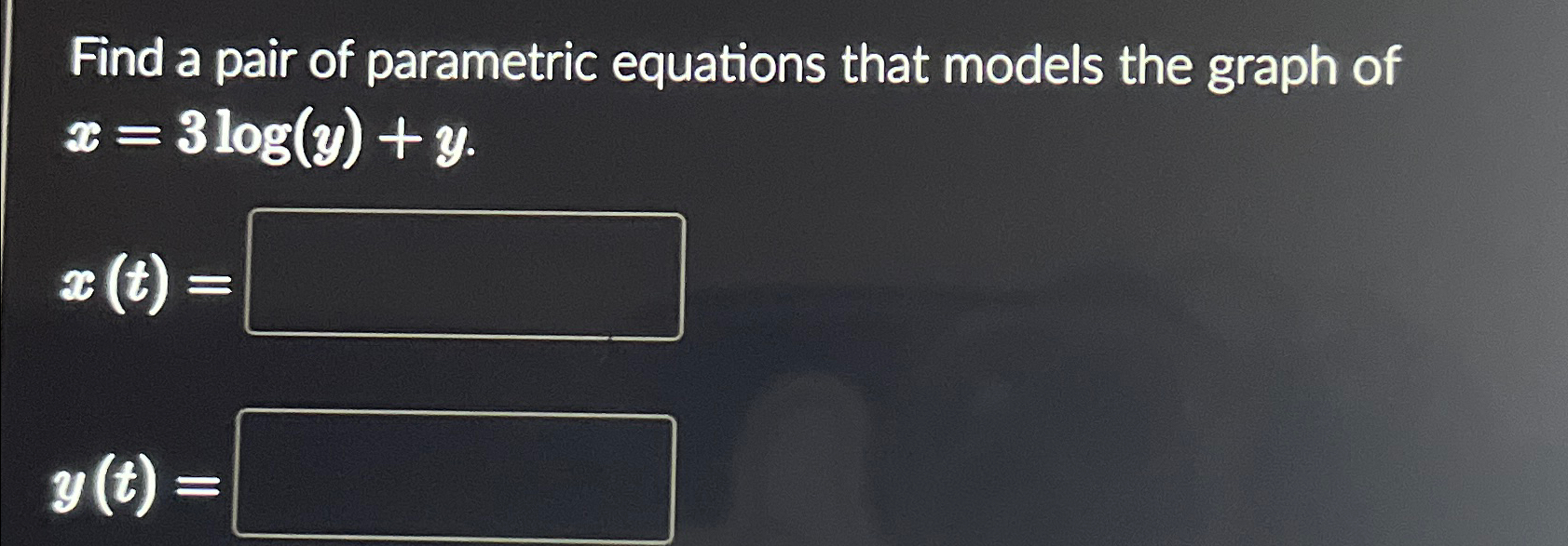 Solved Find a pair of parametric equations that models the | Chegg.com