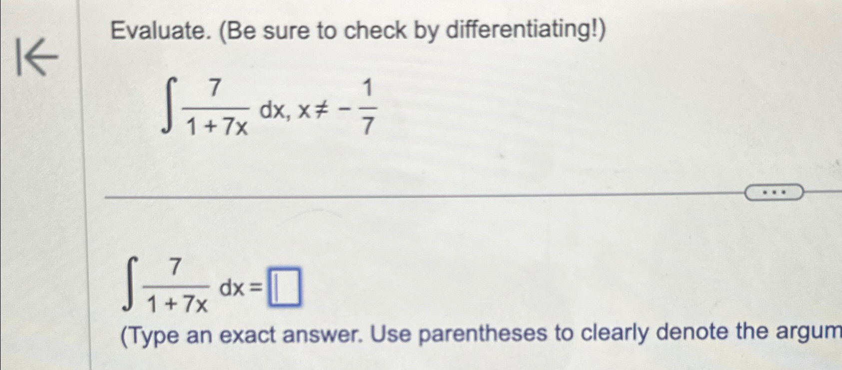 Solved Evaluate. (Be sure to check by | Chegg.com