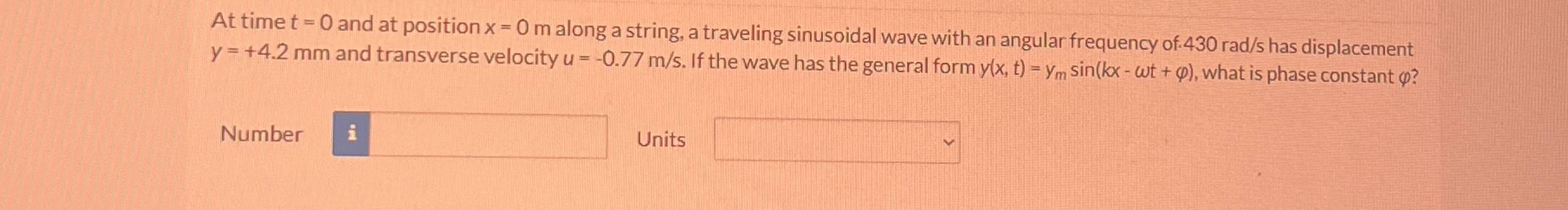 Solved At Time T 0 ﻿and At Position X 0m ﻿along A String A