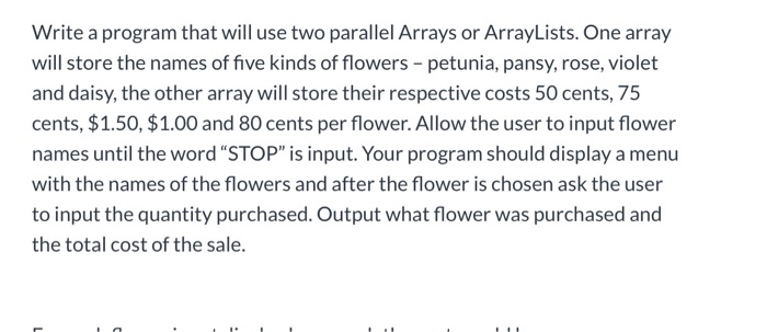 Solved Write A Program That Will Use Two Parallel Arrays Or 6883