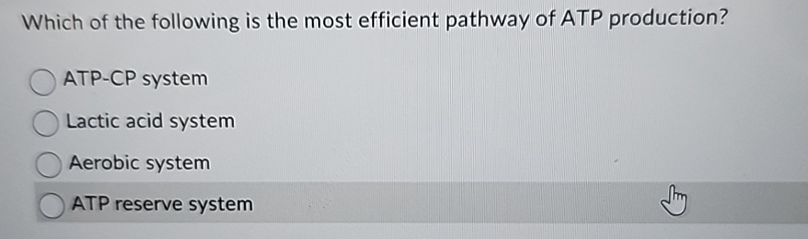 Solved Which of the following is the most efficient pathway | Chegg.com