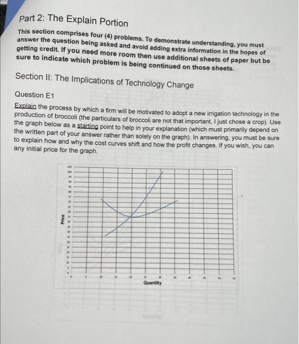 Solved Part 2: The Explain Portion This section comprises | Chegg.com