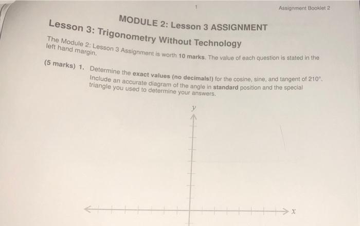 Solved Assignment Booklet 2 MODULE 2: Lesson 3 ASSIGNMENT | Chegg.com