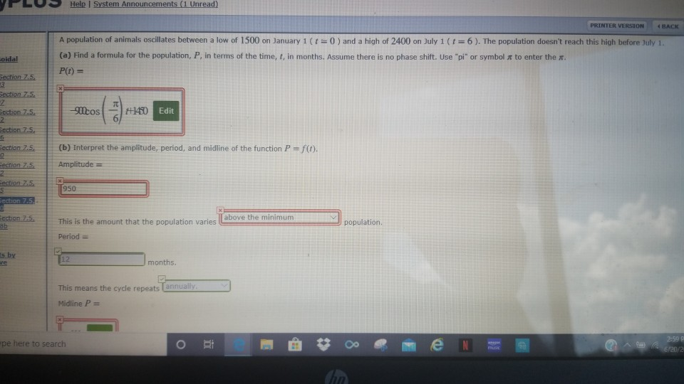 Solved Help System Announcements (1 Unread) PRINTER VERSION | Chegg.com