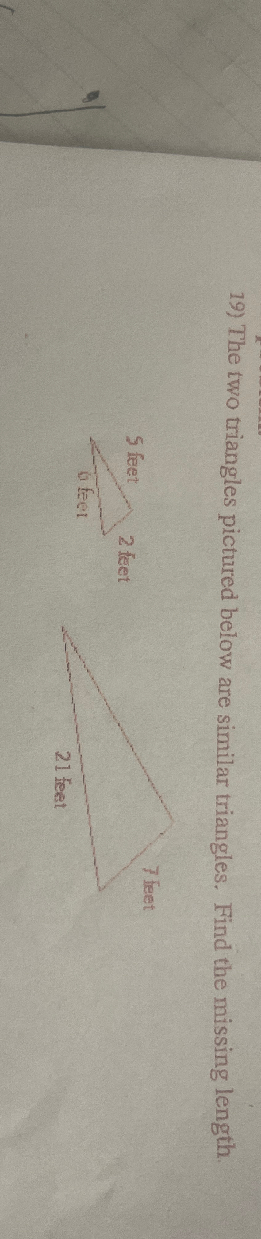 Solved The two triangles pictured below are similar | Chegg.com