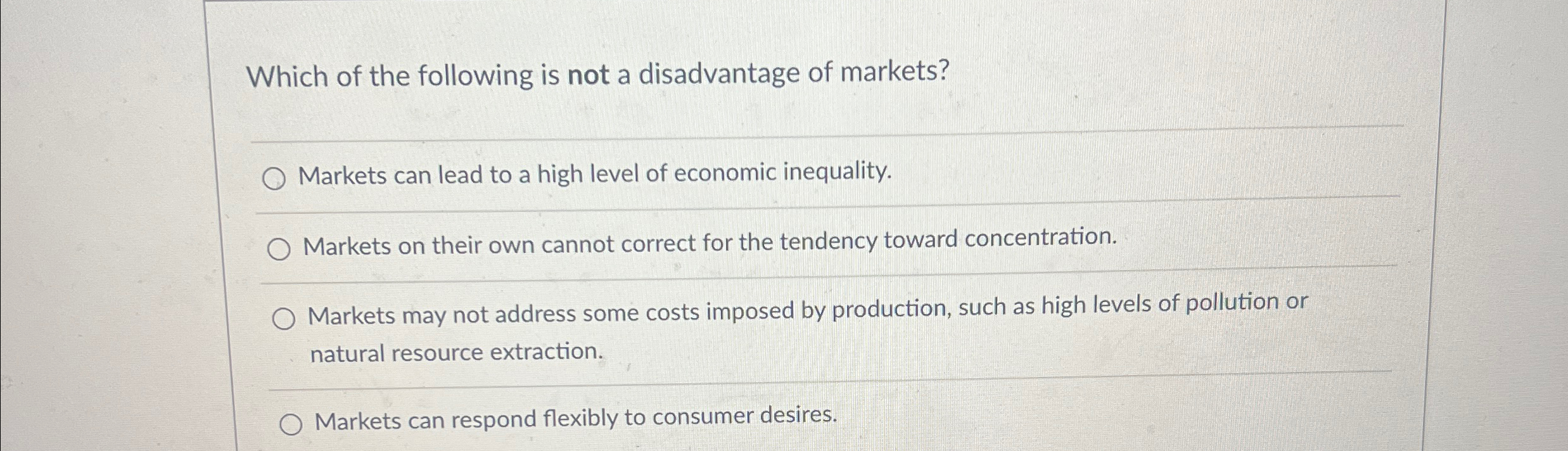Solved Which of the following is not a disadvantage of | Chegg.com