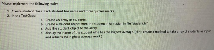 Solved Please implement the following tasks: 1. Create | Chegg.com