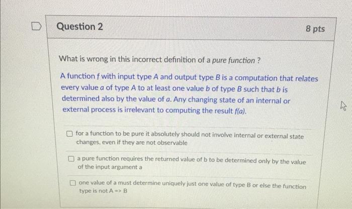 Solved Question 2 8 pts What is wrong in this incorrect | Chegg.com