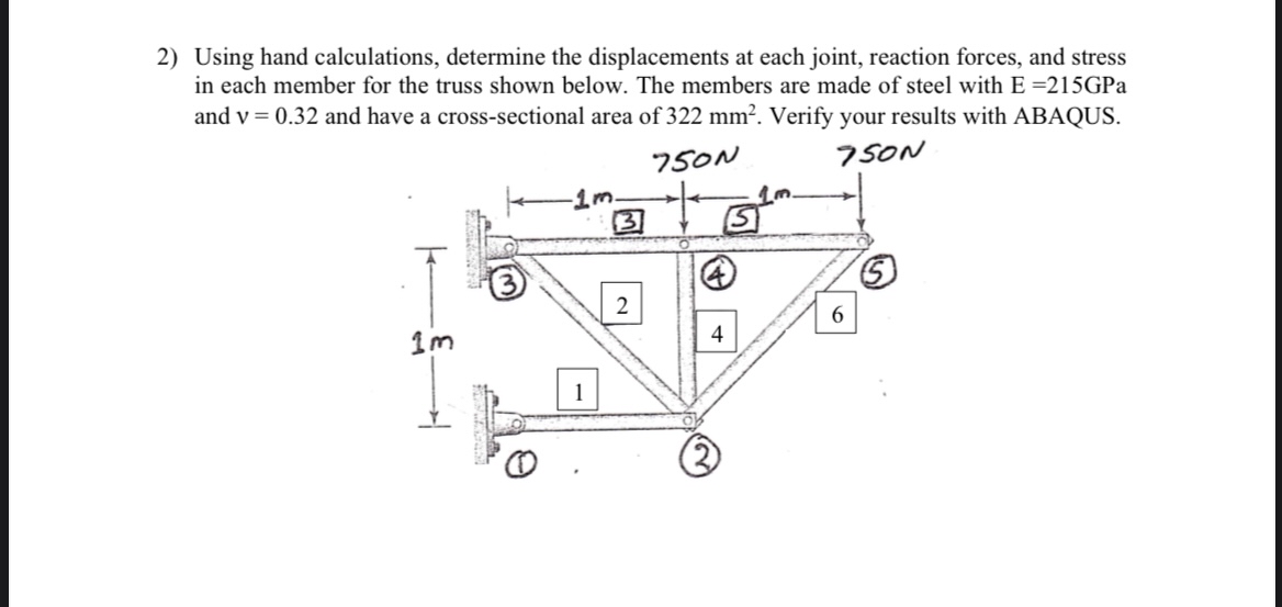 Solved Using hand calculations, determine the displacements | Chegg.com